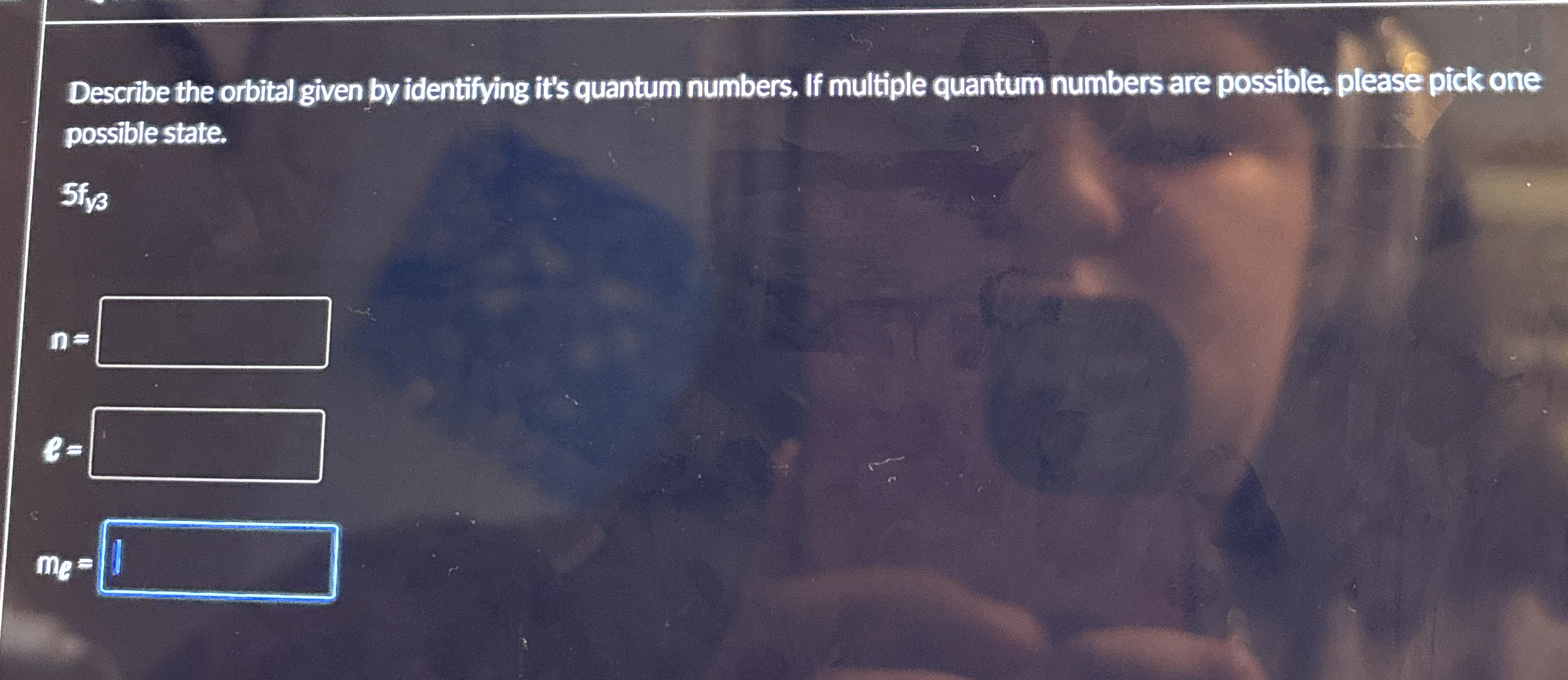 Solved Describe the orbital given by identifying it's | Chegg.com