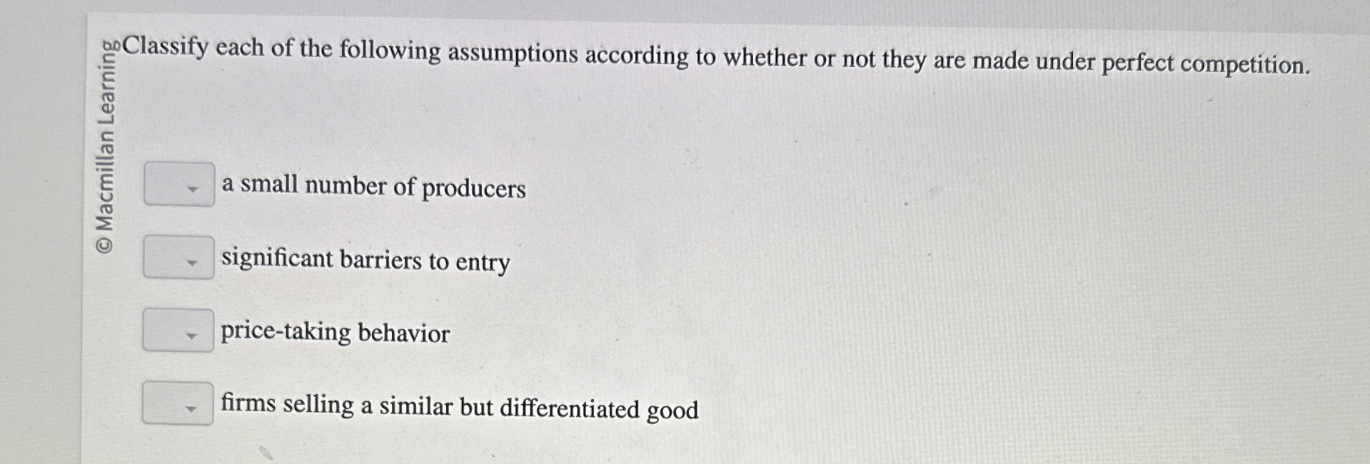 Solved ?∞ ﻿Classify each of the following assumptions | Chegg.com
