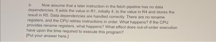 Solved A Consider A Cpu With Two Parallel Integer Execution 