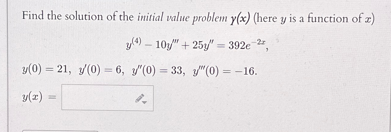Solved Find the solution of the initial value problem | Chegg.com