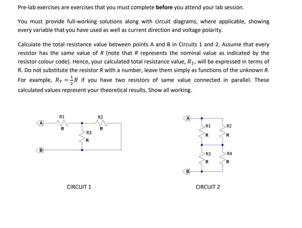 Solved Pre-lab exercises are exercises that you must | Chegg.com