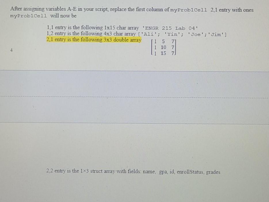 Solved Problem 1 Creating Cells Write A Script 
