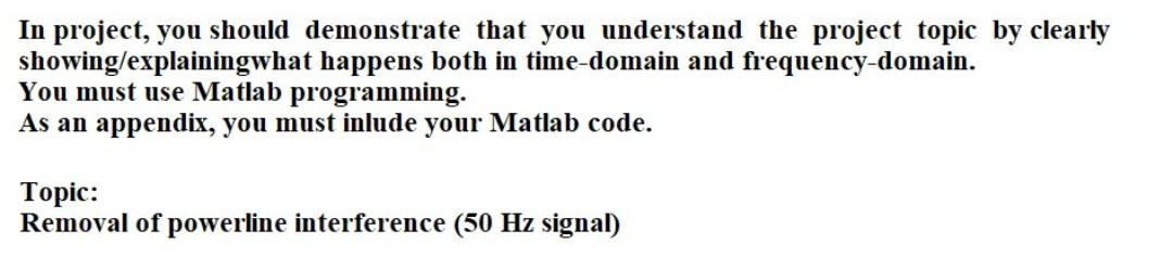 Solved In project, you should demonstrate that you | Chegg.com