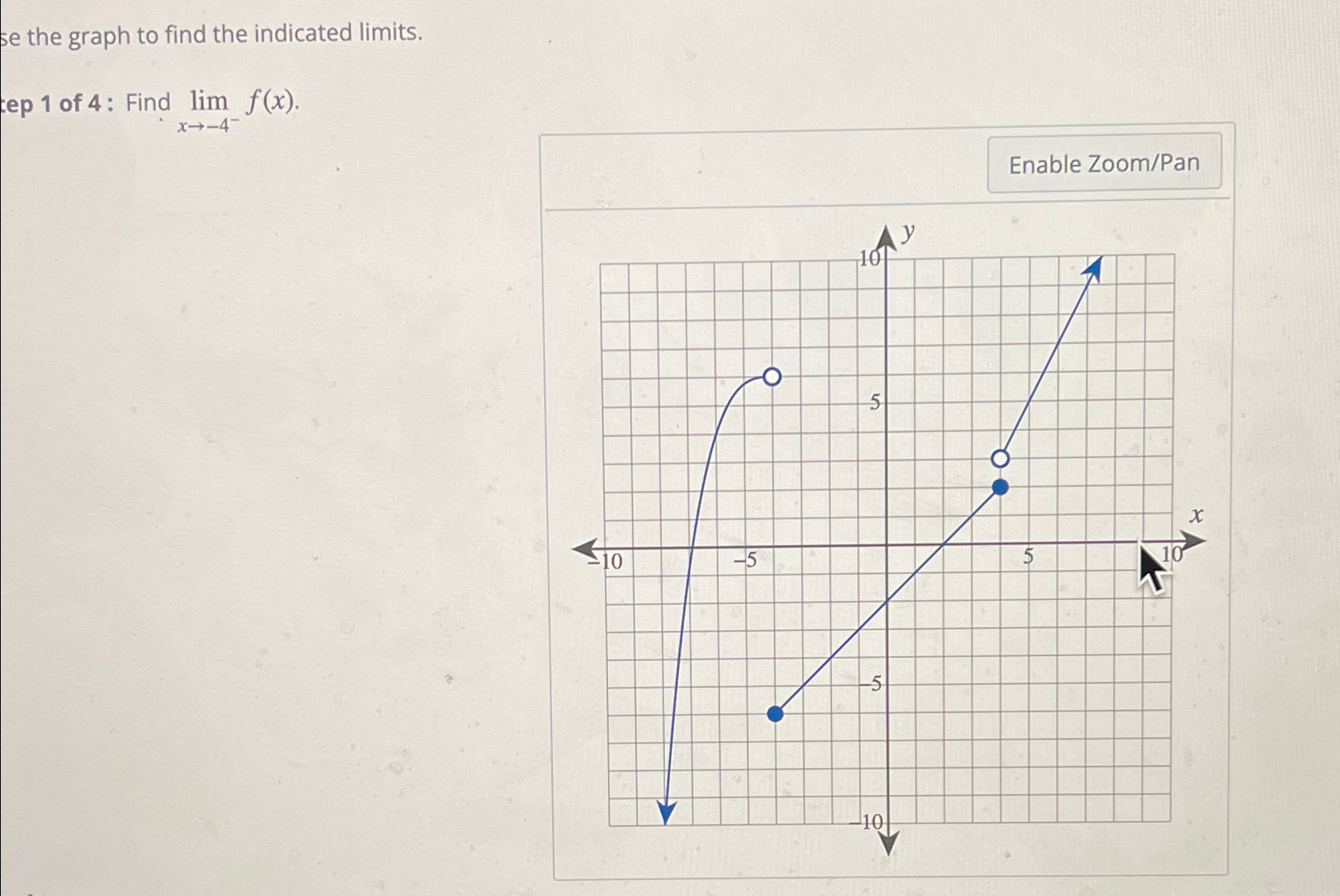 Solved se the graph to find the indicated limits.1 ﻿of 4: | Chegg.com