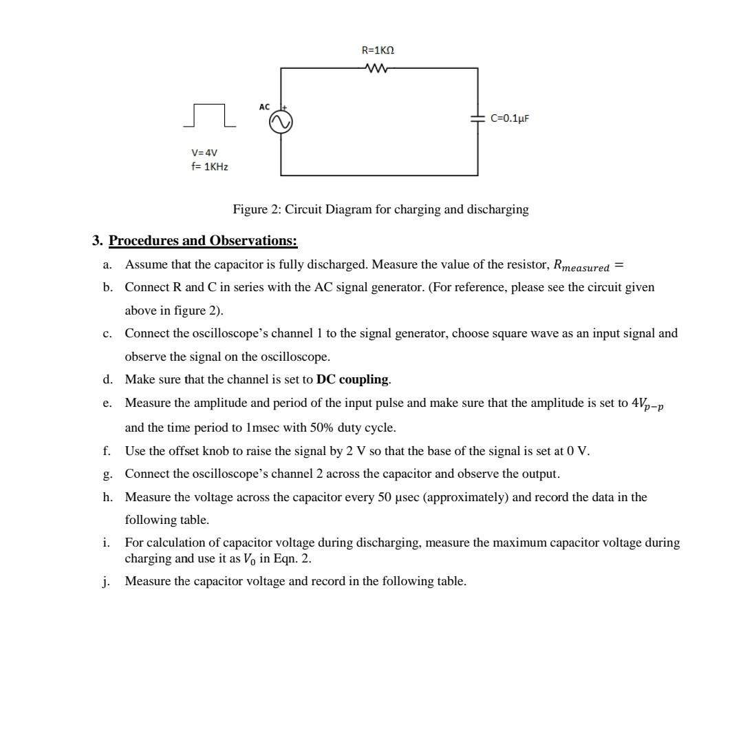 Solved EXPERIMENT 2: CHARGING AND DISCHARGING | Chegg.com