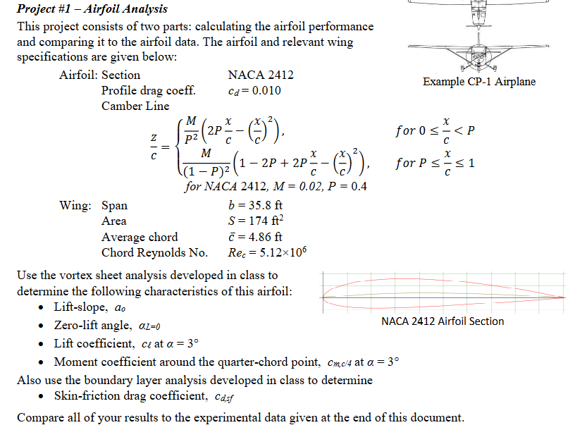 Project #1-Airfoil AnalysisThis project consists of | Chegg.com