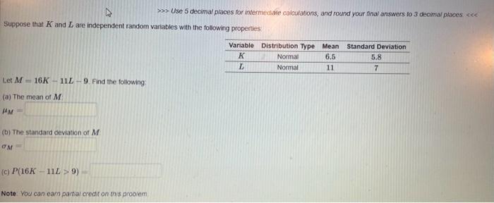 Solved >> Use 5 decimal places for intermediate | Chegg.com