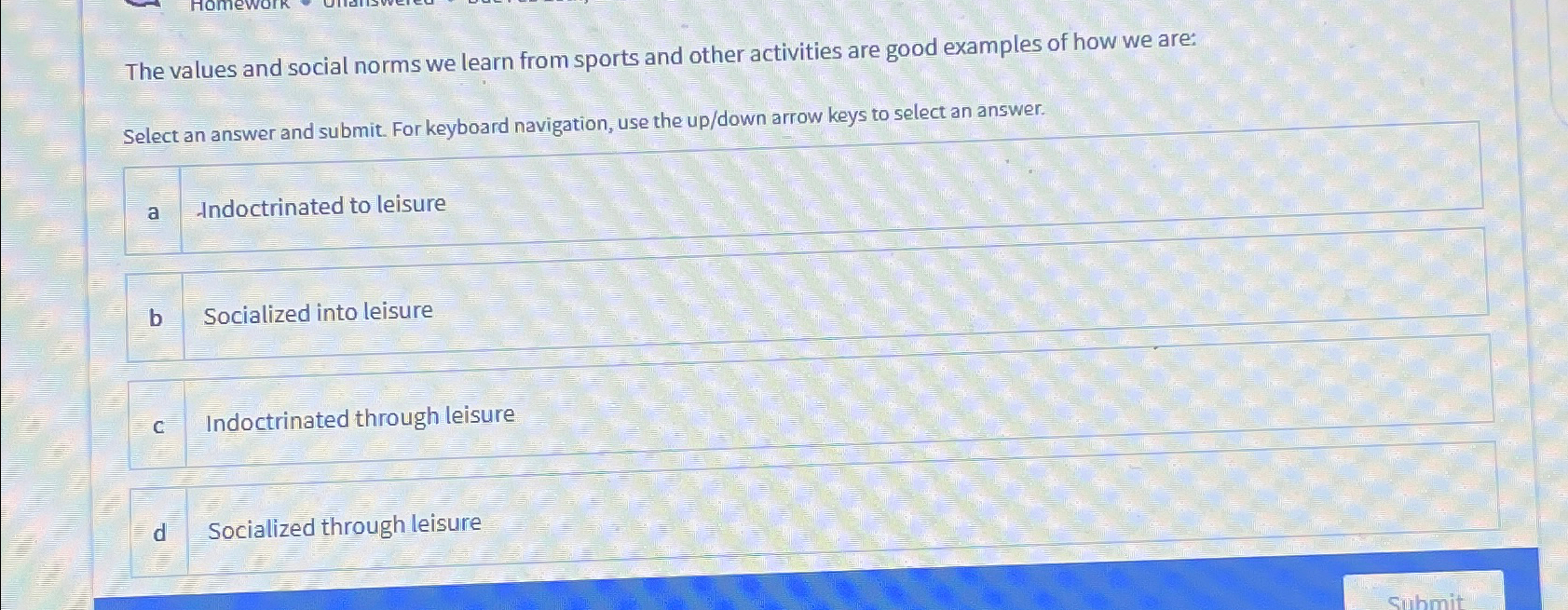 Solved The values and social norms we learn from sports and | Chegg.com