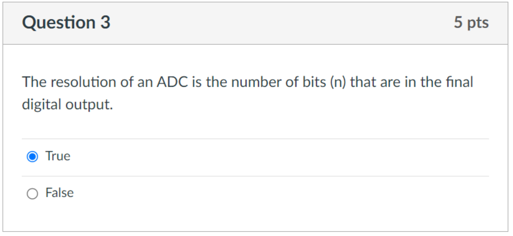 Solved Question 3The resolution of an ADC is the number of | Chegg.com