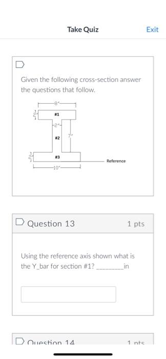 Solved Given the following cross-section answer the | Chegg.com