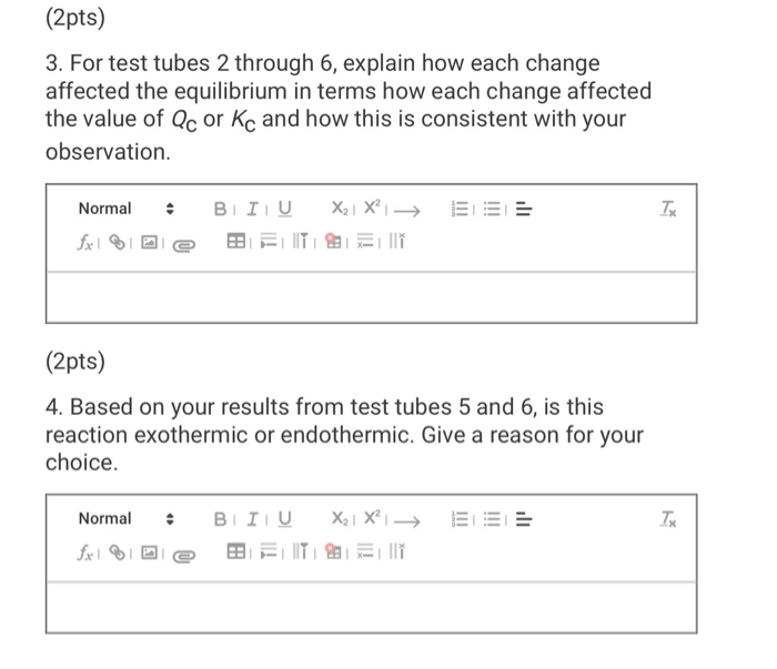 Solved (9pts) Part I: Iron Thiocyanate Reaction Fe3+ (aq) | Chegg.com