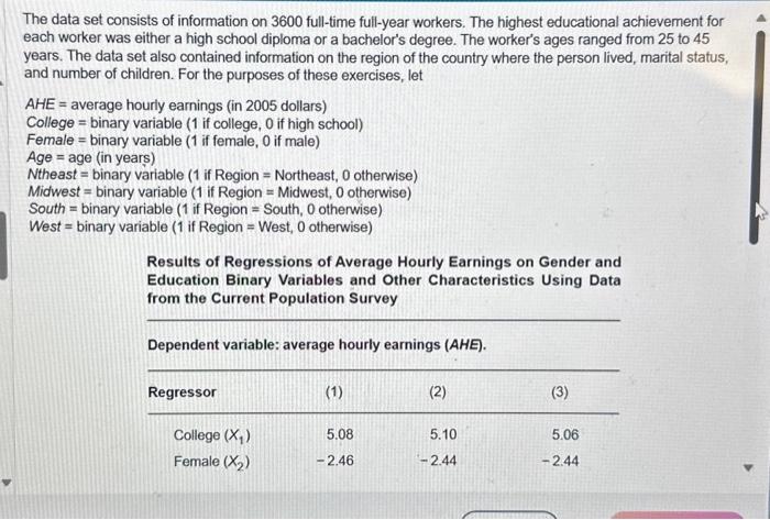 Solved The data set consists of information on 3600 | Chegg.com