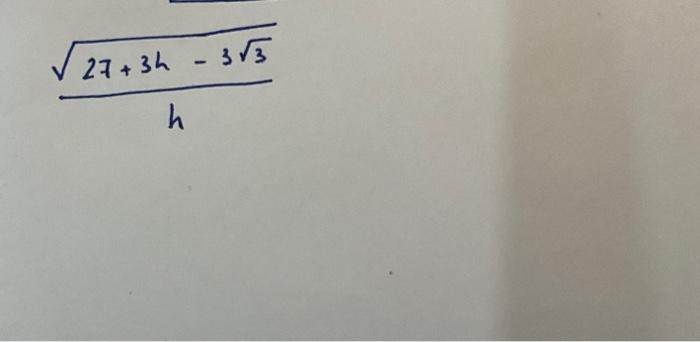 Solved h27+3h−33 | Chegg.com