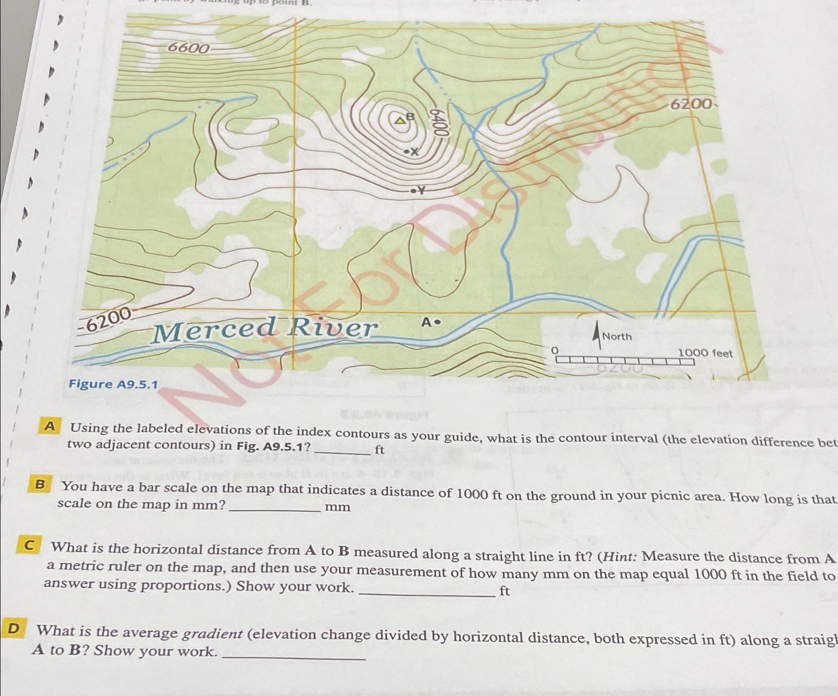 Solved Figure A9.5.1A Using the labeled elevations of the | Chegg.com