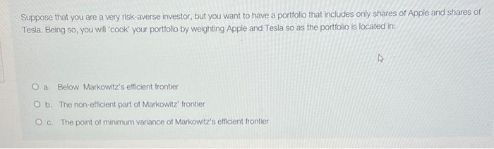 Solved Suppose that you are a very risk-averse investor, but | Chegg.com Solved Suppose that you are a very risk-averse investor, but | Chegg.com