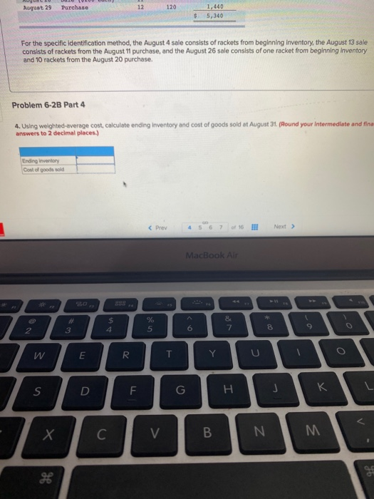 Solved Problem 6-2B Calculate ending inventory, cost of | Chegg.com