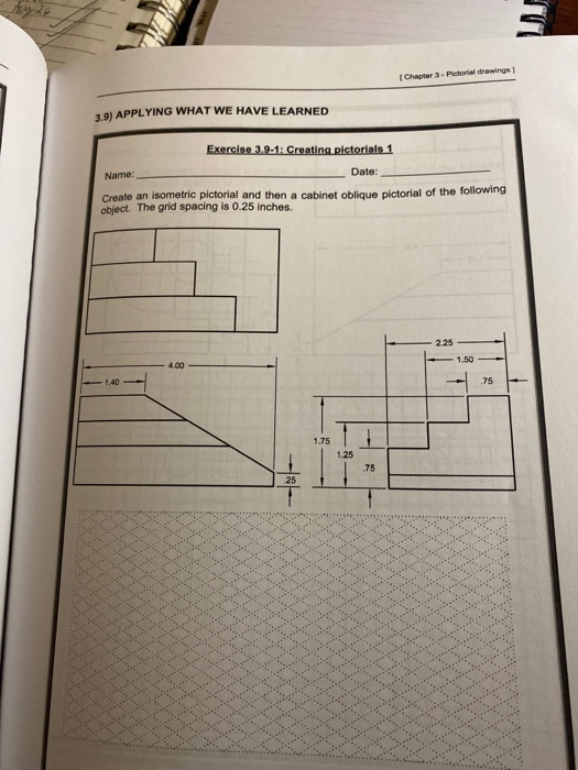 Solved Aug 26 Chapter 3 - Pictorial drawings ] 3.9) APPLYING | Chegg.com