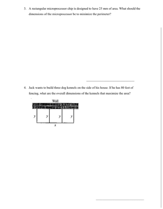 Solved 3. A rectangular microprocessor chip is designed to | Chegg.com