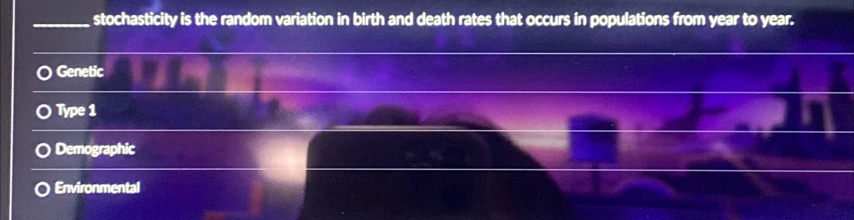 Solved stochasticity is the random variation in birth and | Chegg.com