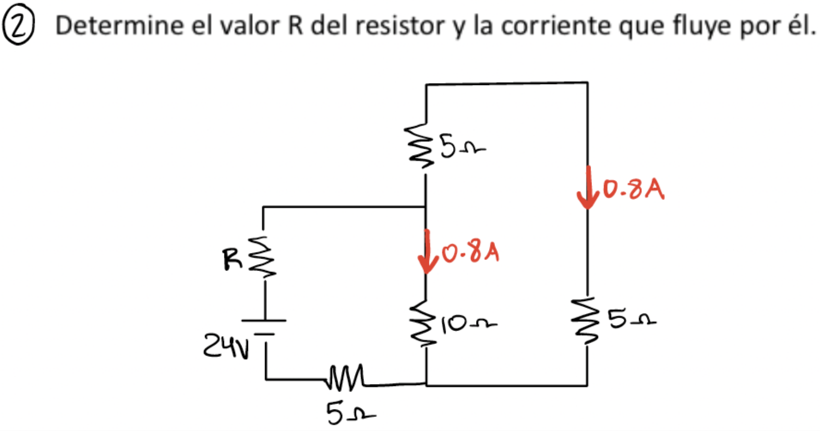 Solved (2) ﻿Determine el valor R ﻿del resistor y la | Chegg.com