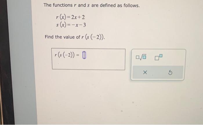 Solved The functions r and s are defined as follows. | Chegg.com