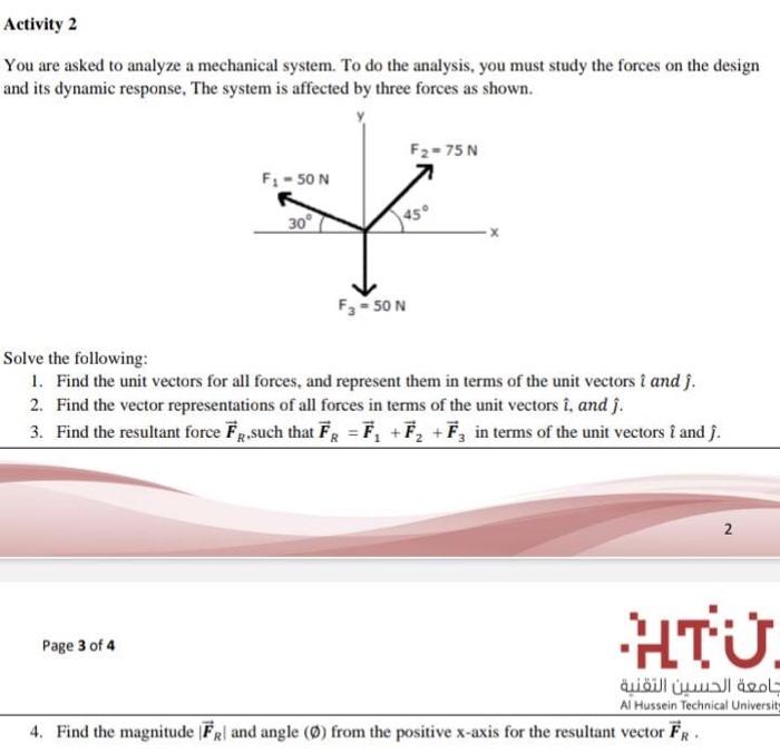 Solved You are asked to analyze a mechanical system. To do | Chegg.com