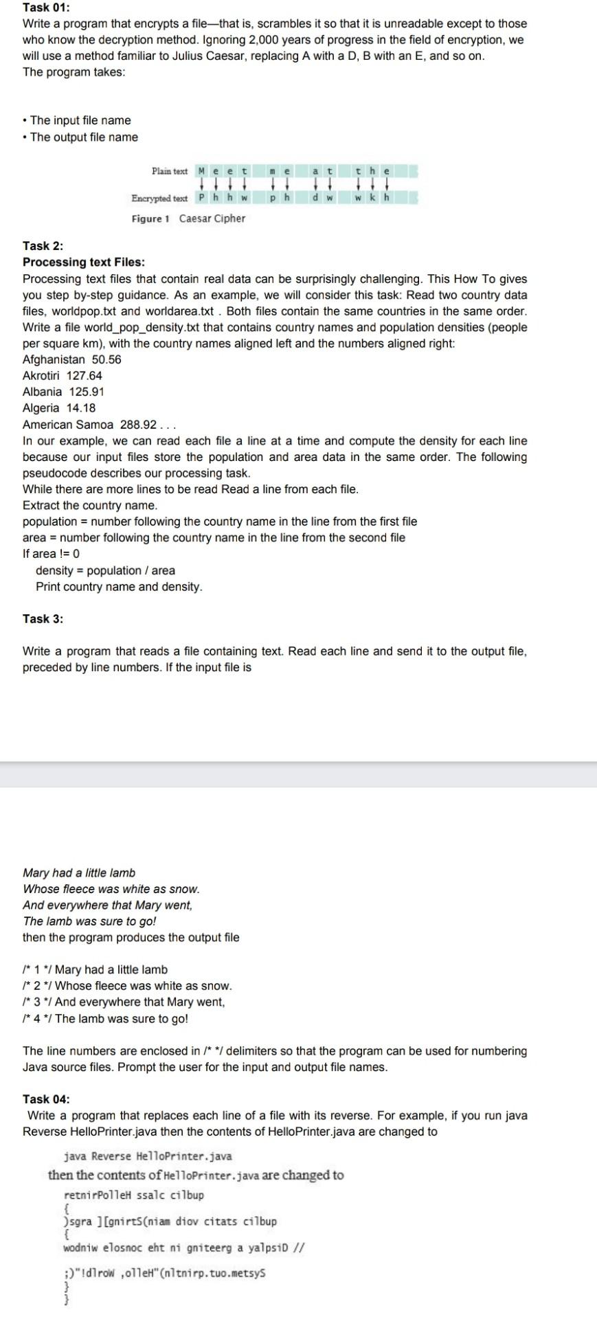 Solved Task 01 Write A Program That Encrypts A File—that