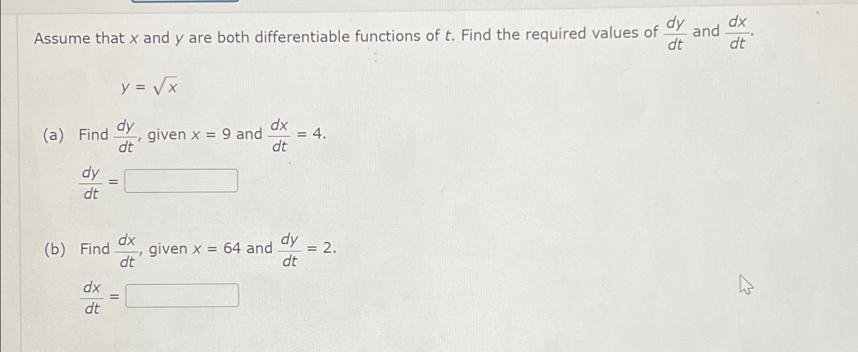 Solved Assume that x and y are both differentiable | Chegg.com Solved Assume that x and y are both differentiable | Chegg.com