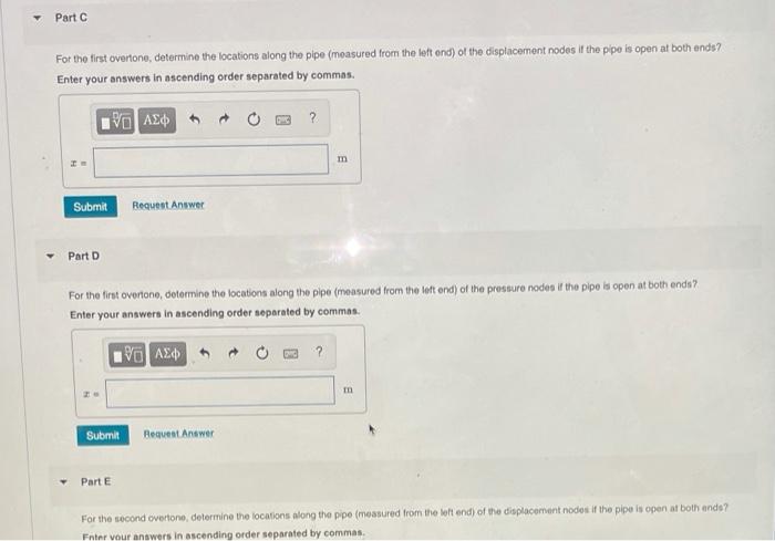 Solved Part A For the fundamental overtone, determine the | Chegg.com