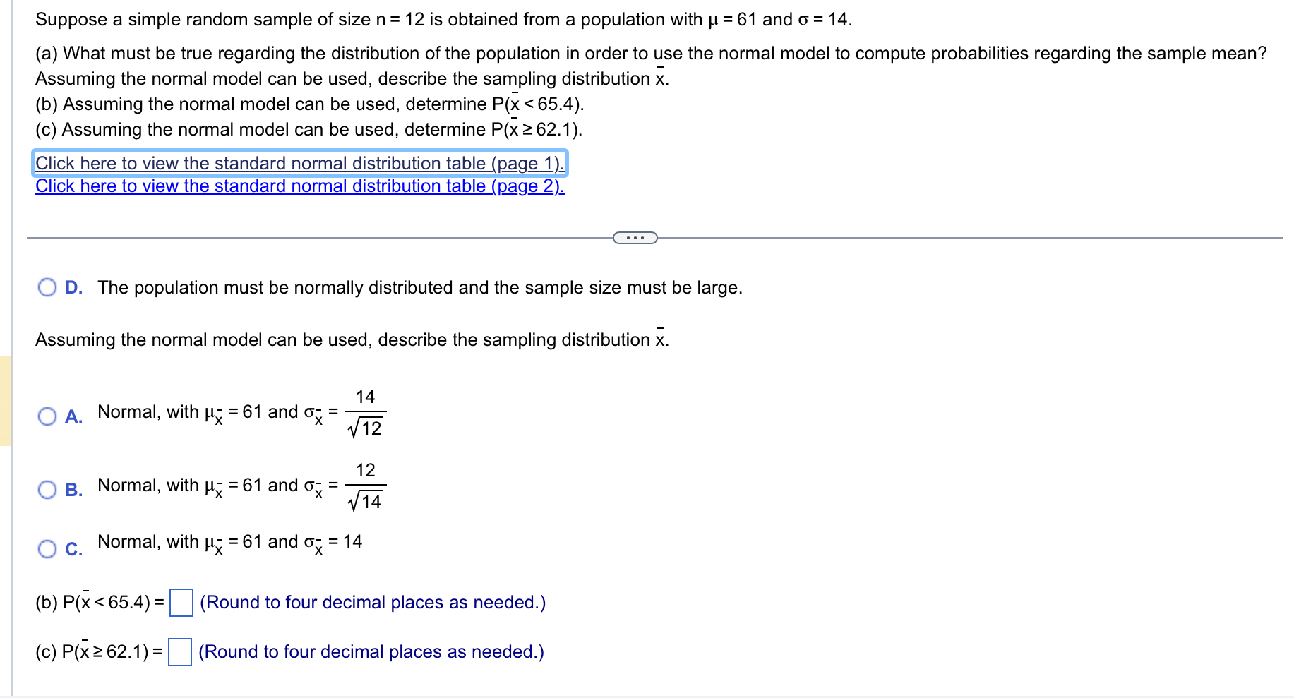Solved Suppose a simple random sample of size n=12 ﻿is | Chegg.com