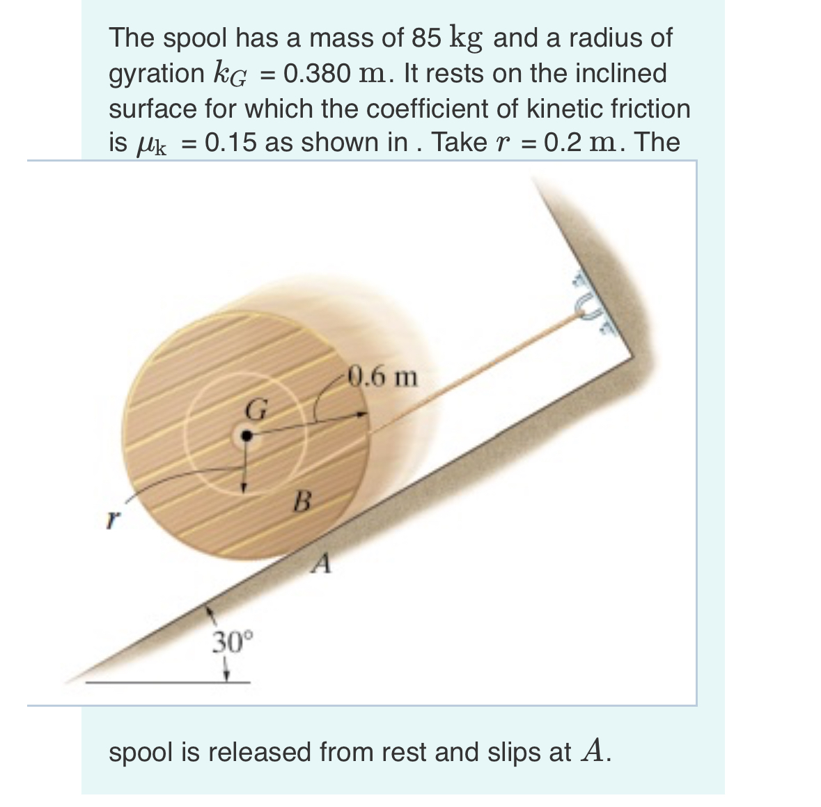 Solved Part A Determine the initial tension in the cord. | Chegg.com
