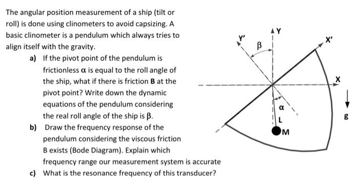 Solved The angular position measurement of a ship (tilt or | Chegg.com