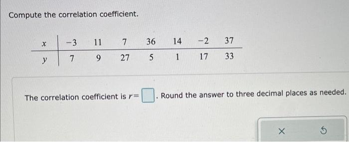 Solved Compute The Correlation Coefficient The Correlation 1370