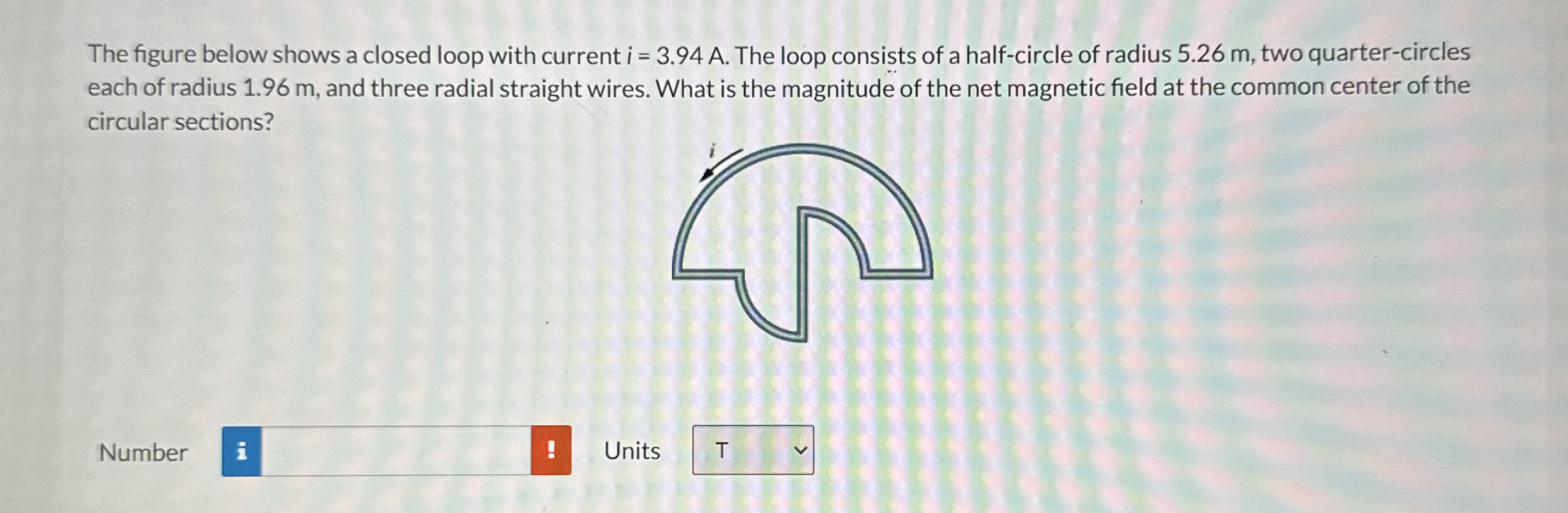 Solved The figure below shows a closed loop with current | Chegg.com
