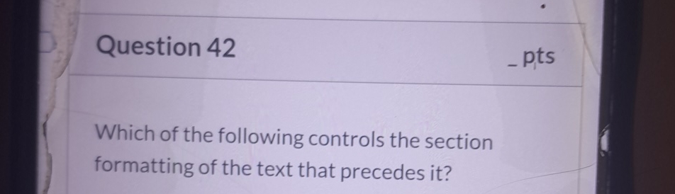 Solved Question 42_ptsWhich of the following controls the | Chegg.com Solved Question 42_ptsWhich of the following controls the | Chegg.com
