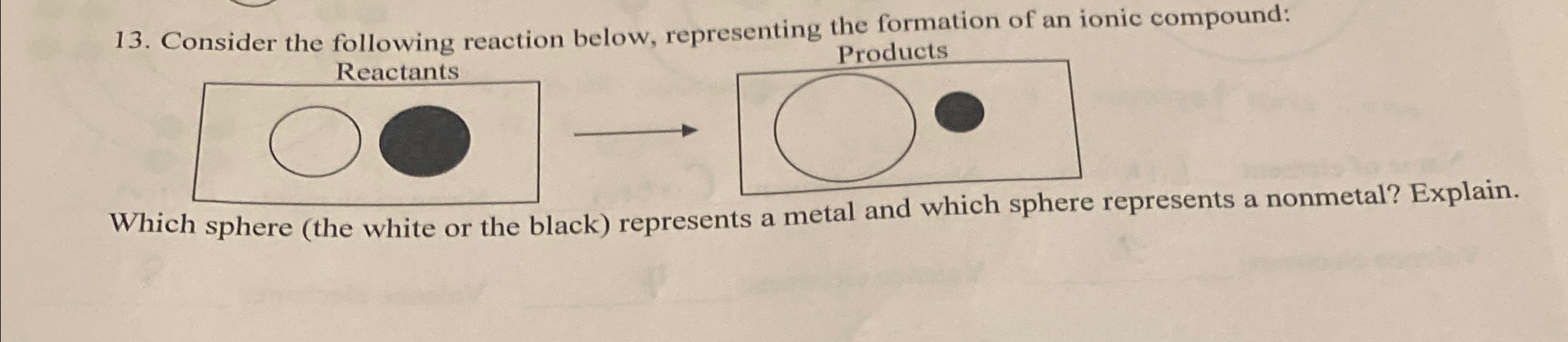Solved Consider the following reaction below, representing | Chegg.com