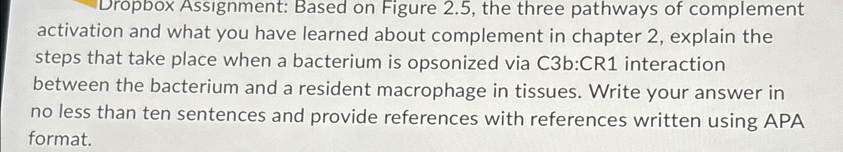 Solved Dropbox Assignment: Based on Figure 2.5, ﻿the three | Chegg.com