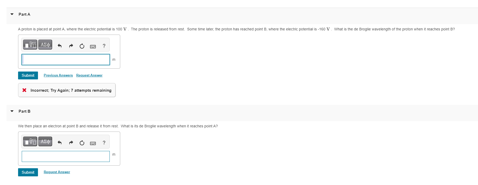 Solved Part A AΣφ?Previous AnswersRequest AnswerIncorrect; | Chegg.com