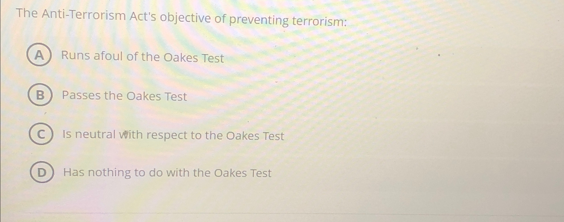 Solved The Anti-Terrorism Act's objective of preventing | Chegg.com