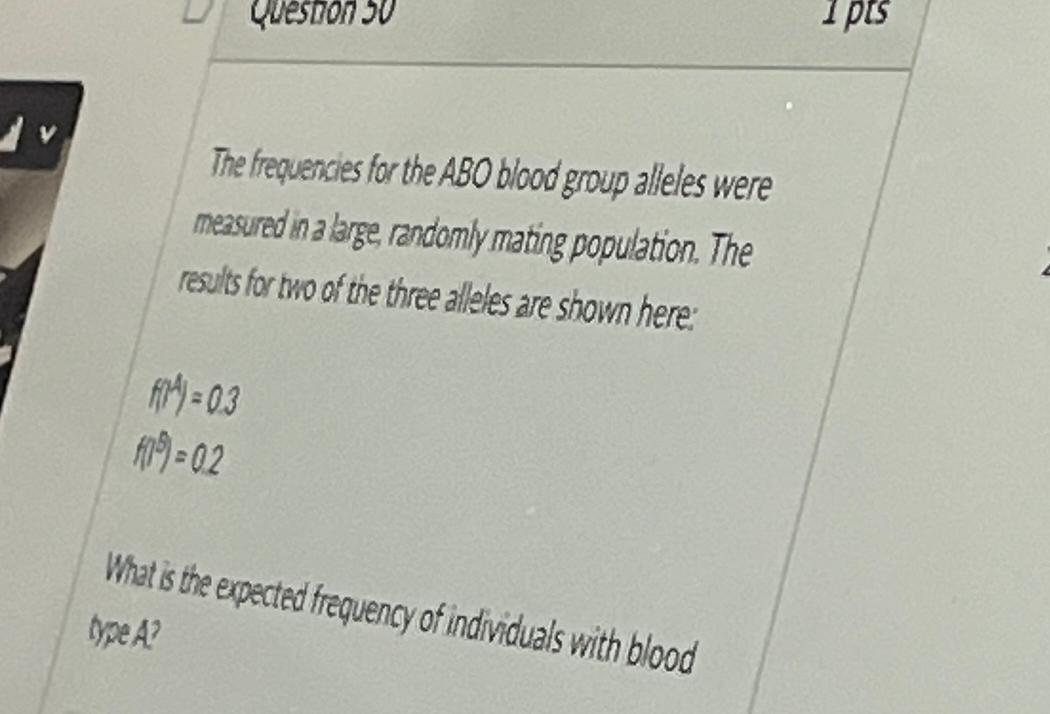 Solved The frequencies for the ABO blood group alleles were | Chegg.com