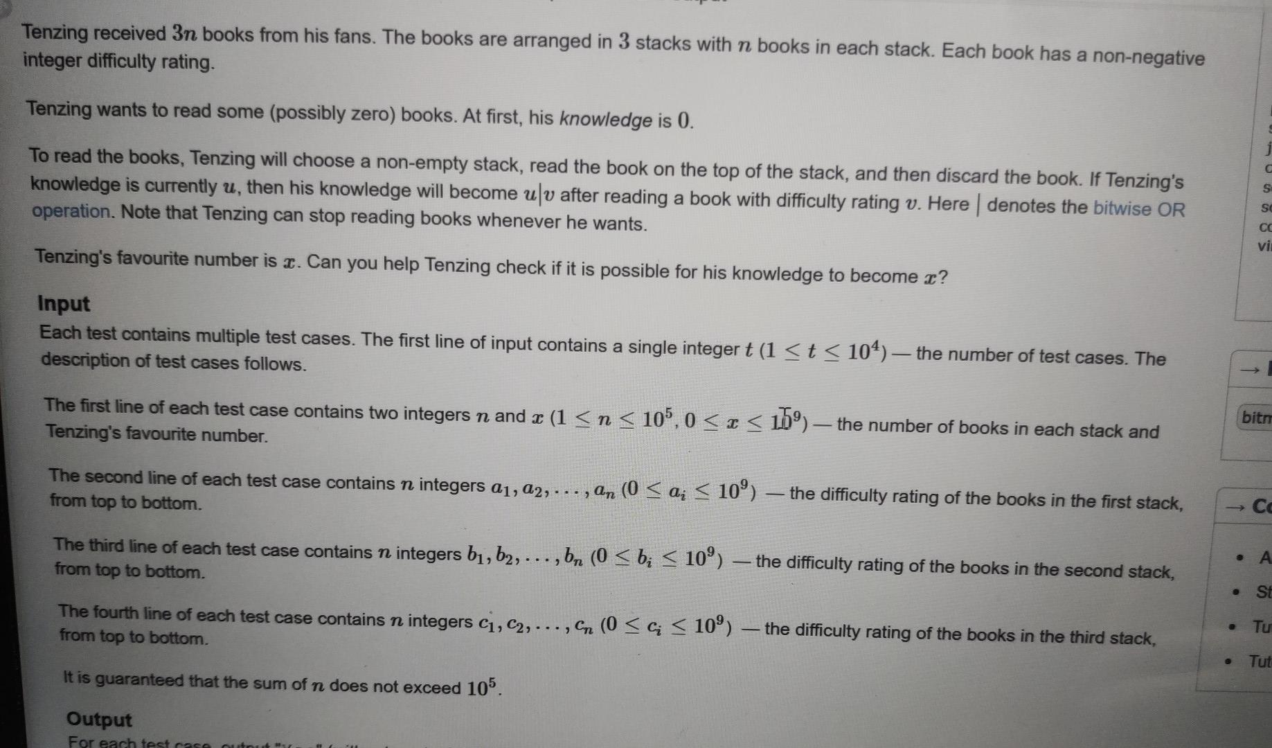 Solved Tenzing received 3n books from his fans. The books | Chegg.com