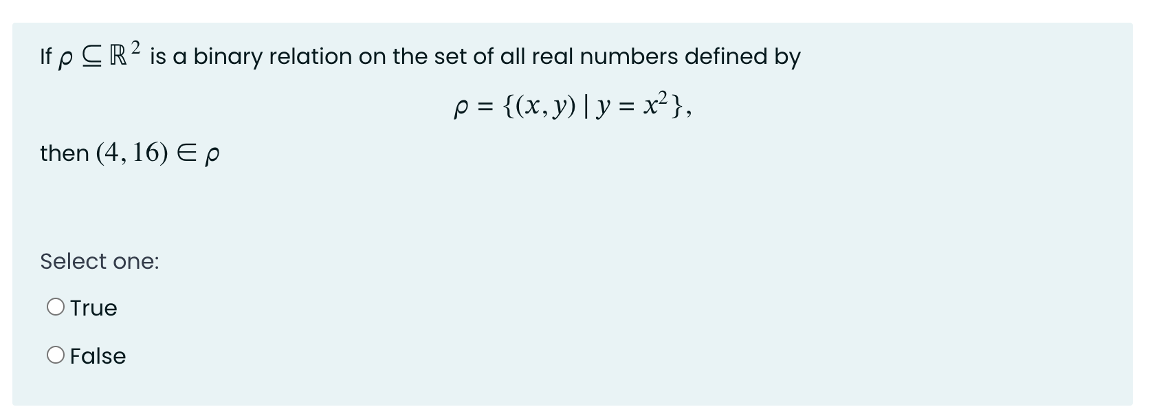 Solved If ρsubeR2 ﻿is a binary relation on the set of all | Chegg.com