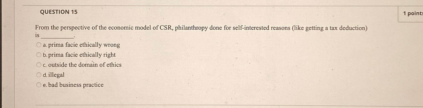 Solved QUESTION 151 ﻿point:From the perspective of the | Chegg.com