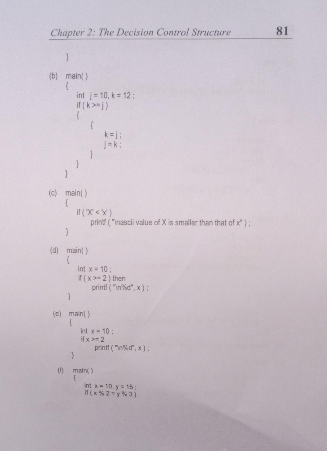 Solved If If Else Nested If Elses A What Would Be The 