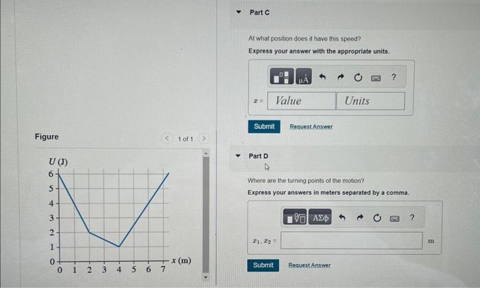 Solved (Figure 1) is the potential-energy diagram for a 20 g | Chegg.com