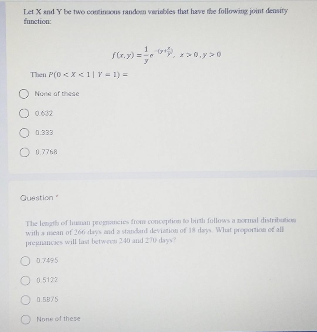 Solved Let X and Y be two continuous random variables that | Chegg.com