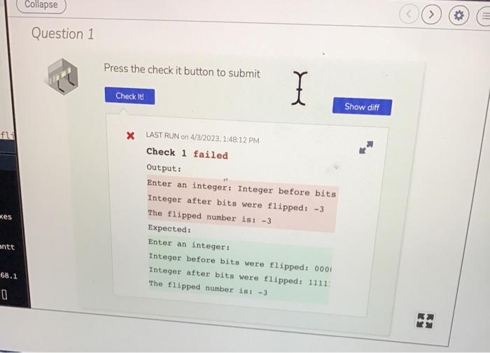 Solved Write a C program that creates a function bitFlip() | Chegg.com