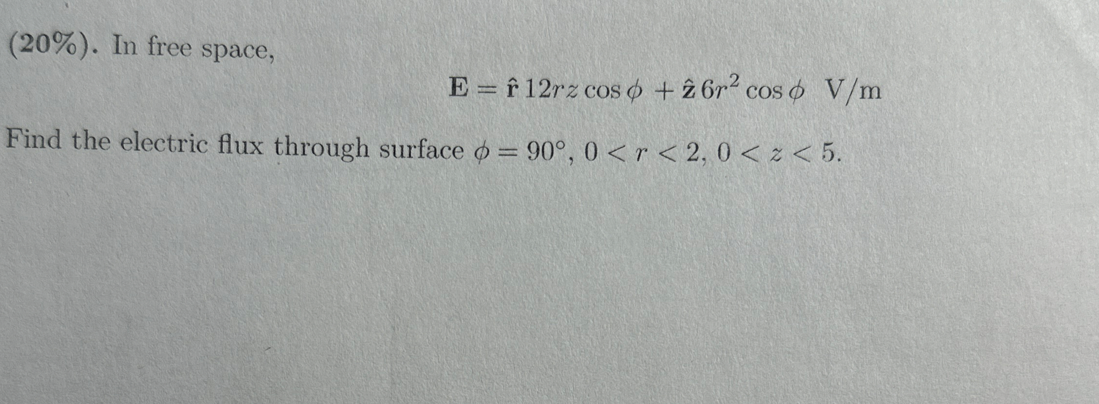 Solved (20%). ﻿In free | Chegg.com