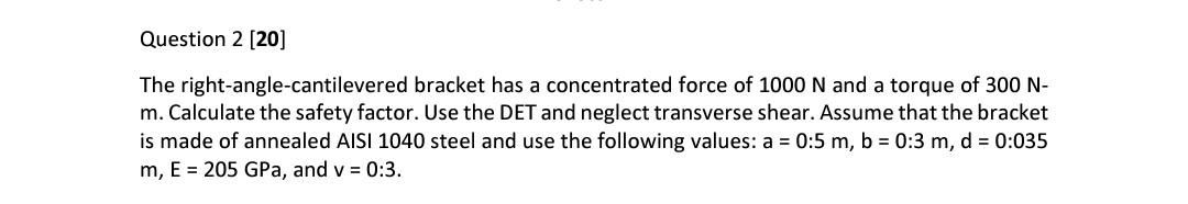 The right-angle-cantilevered bracket has a | Chegg.com