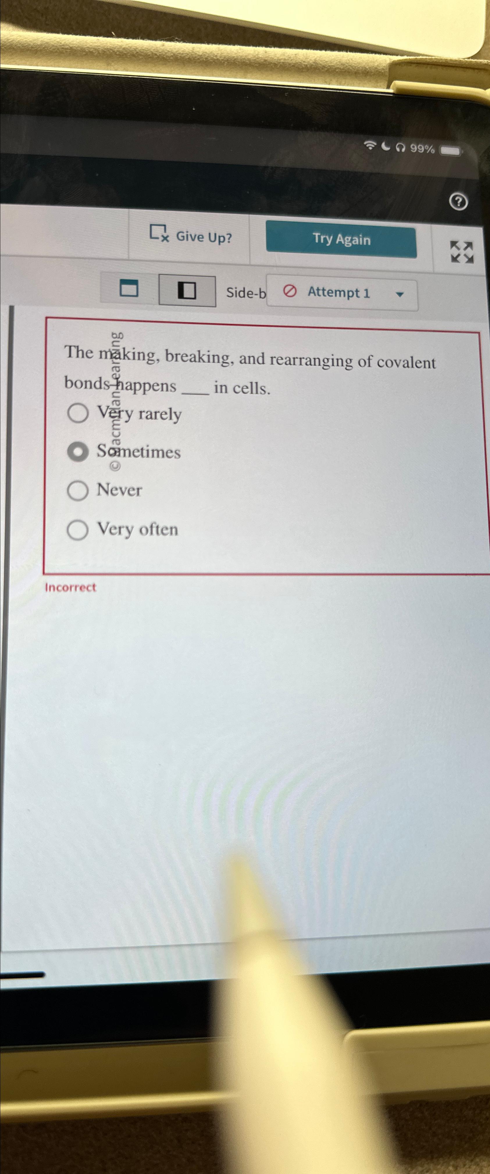 Solved Give Up?Try AgainSide-bAttempt 1The mâaking, | Chegg.com